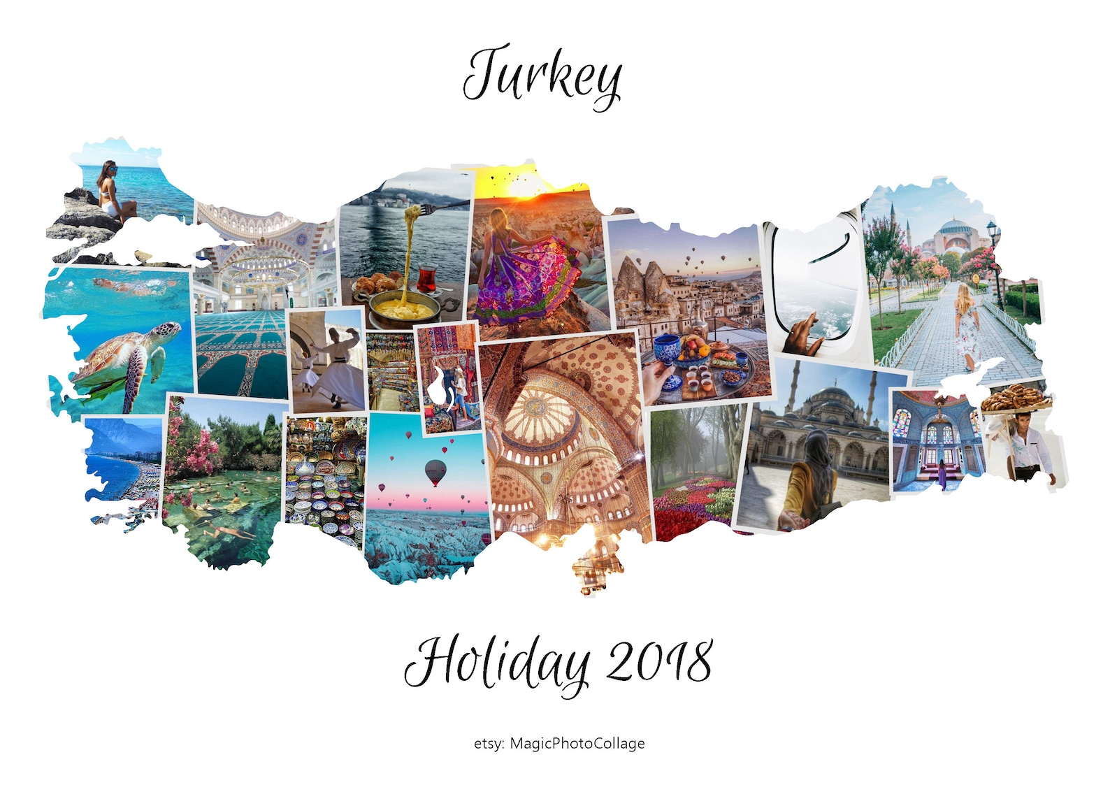 Turkey Travel Photo Collage - Etsy