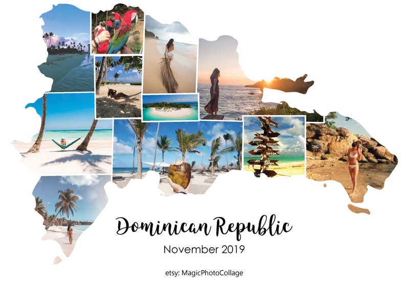 Dominican Republic Photo Collage - Etsy