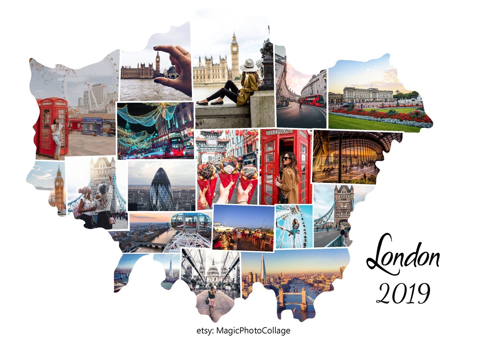 London Photo Collage - Etsy
