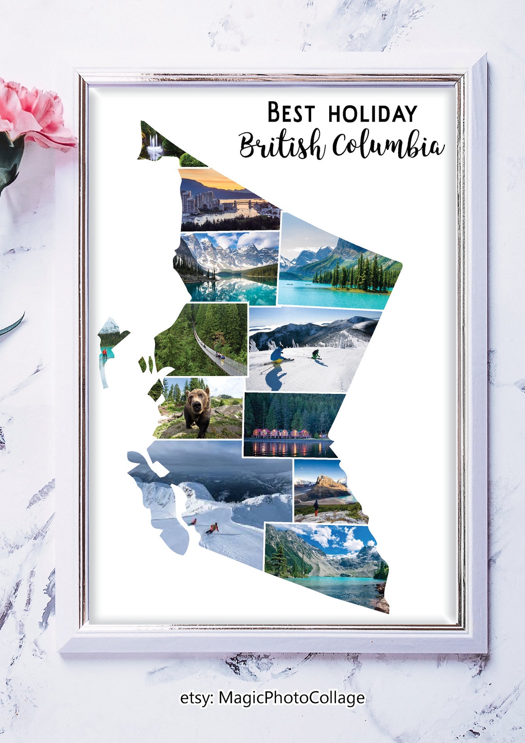 British Columbia Travel Photo Collage - Etsy