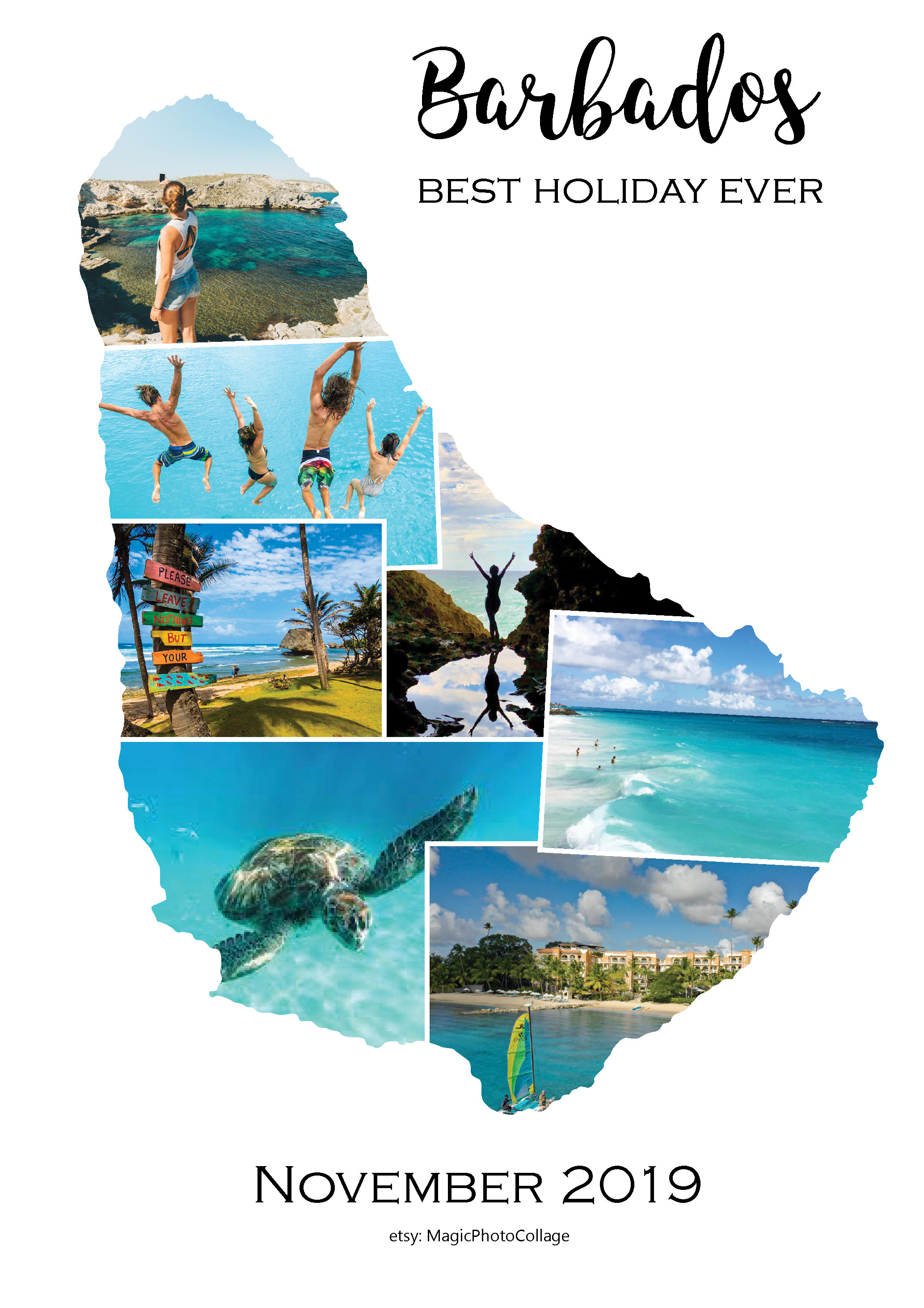 Barbados Photo Collage - Etsy