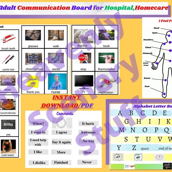 Stroke Communication Board - Etsy