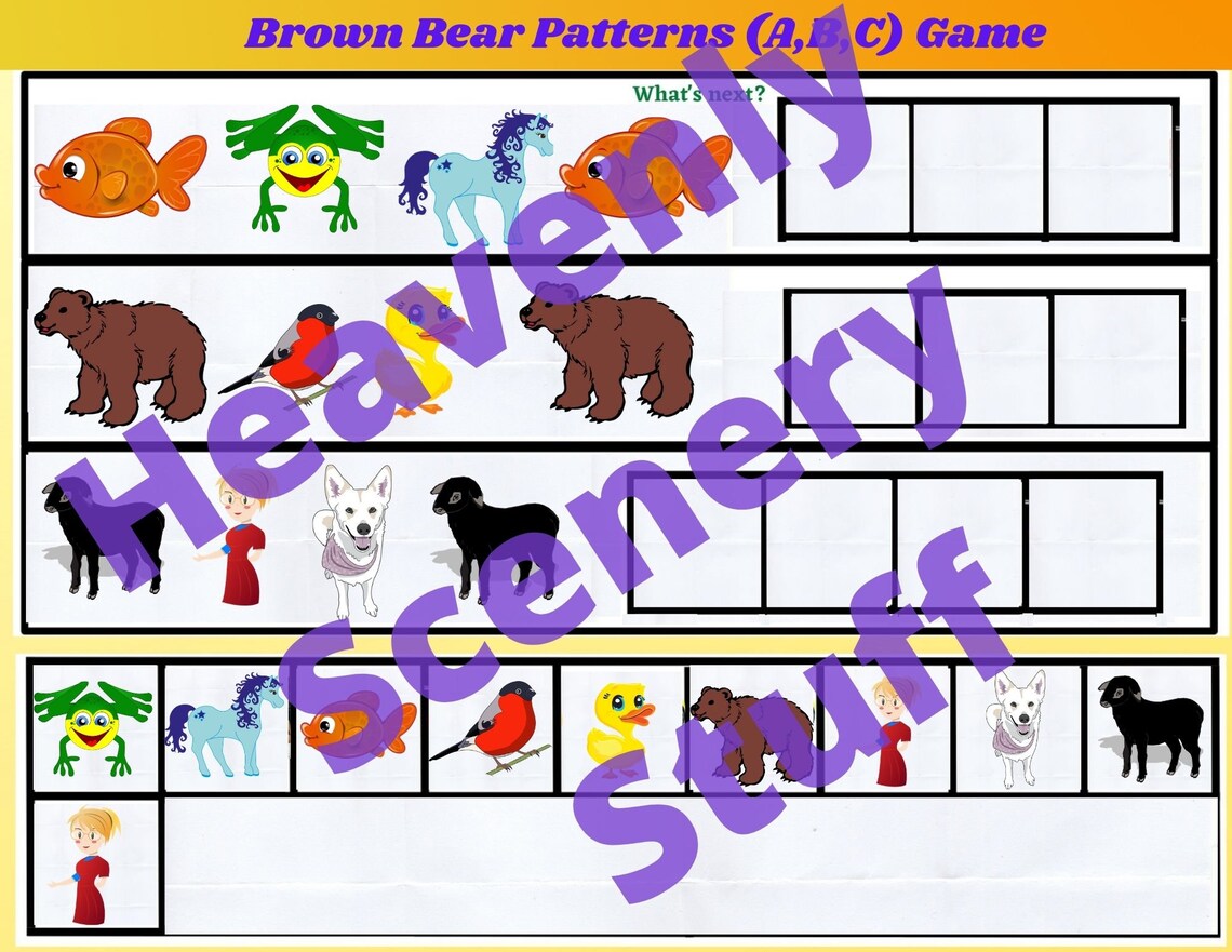 Brown Bear,brown Bear,busy Book ,preschool Patterns ,INSTANT DOWNLOAD ...