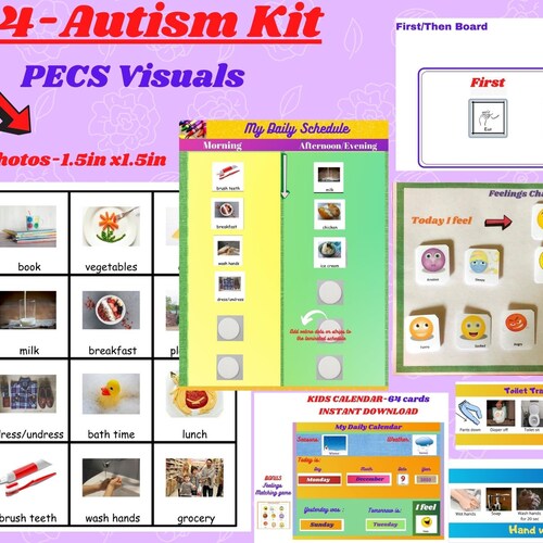 Autism PECS Visual Schedule Hygiene Routine for Kids-potty | Etsy