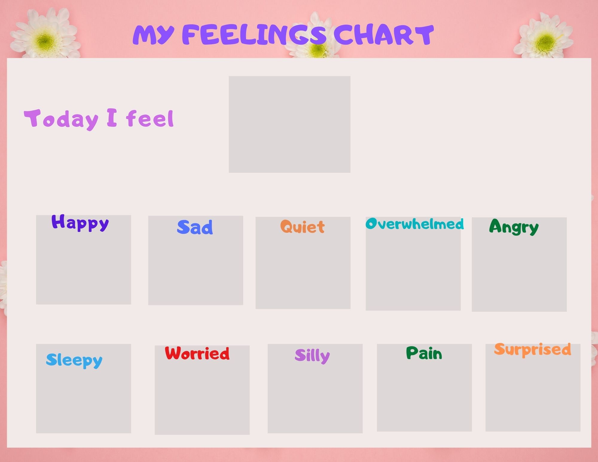 Emotions Chart ,feelings Poster,english/french ,feelings Printable ...