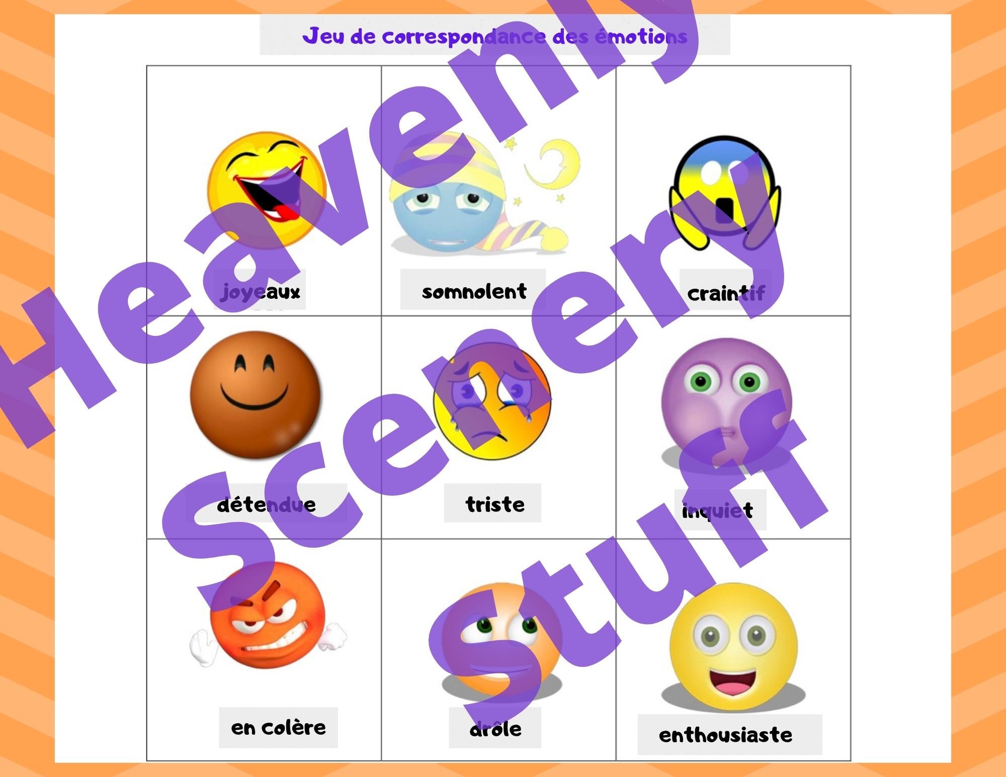 Emotions Chart ,feelings Poster,english/french ,feelings Printable ...