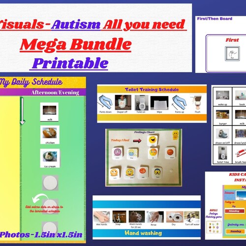 Autism PECS Visual Schedule Hygiene Routine for Kids-potty - Etsy