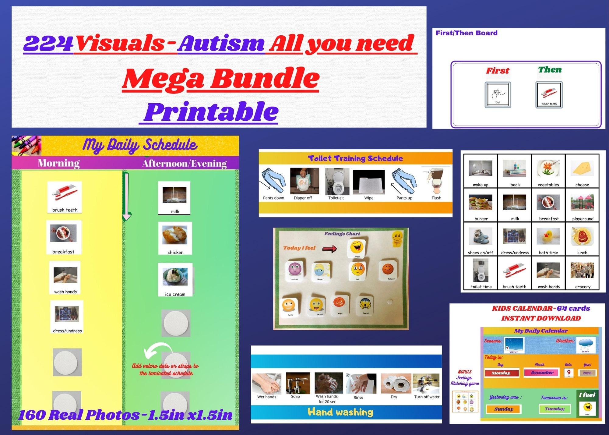 224 PECS Visualsdaily Routine autism Visualsvisual Schedule - Etsy UK