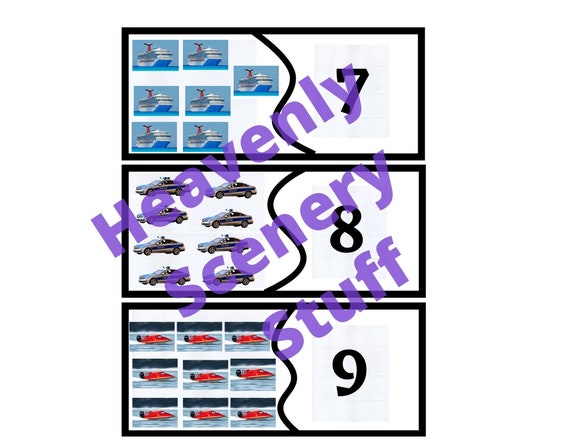 Autism Game Preschool Number puzzles Real Photos Matching cars Game ...