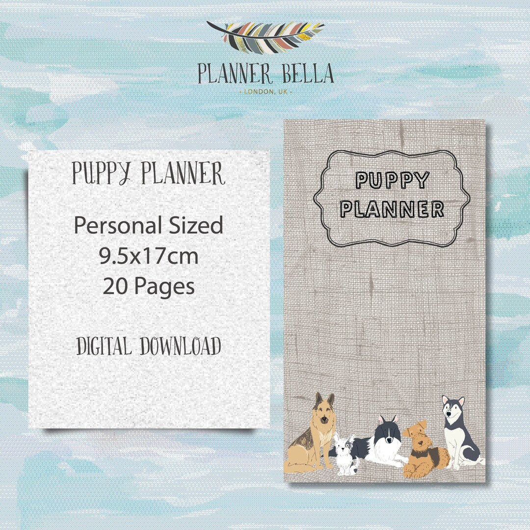Puppy Planner Printable Personal Size - Etsy