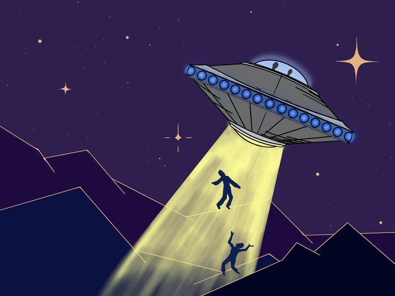 Alien Abduction Digital Print - Etsy