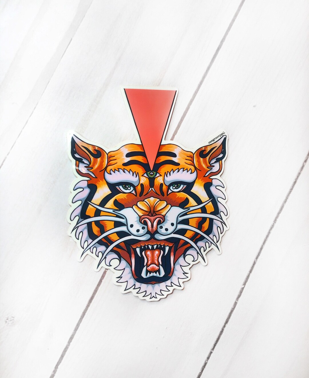 TIGER Sticker, Tattoo Style Tiger Sticker, Lion Sticker, Fierce Sticker ...