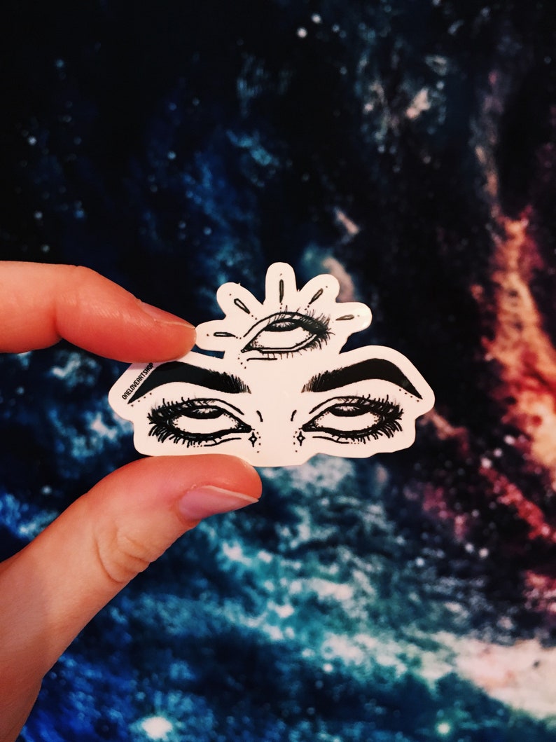 THIRD EYEROLL Sticker Third Eye Sticker Evil Eye Sticker - Etsy