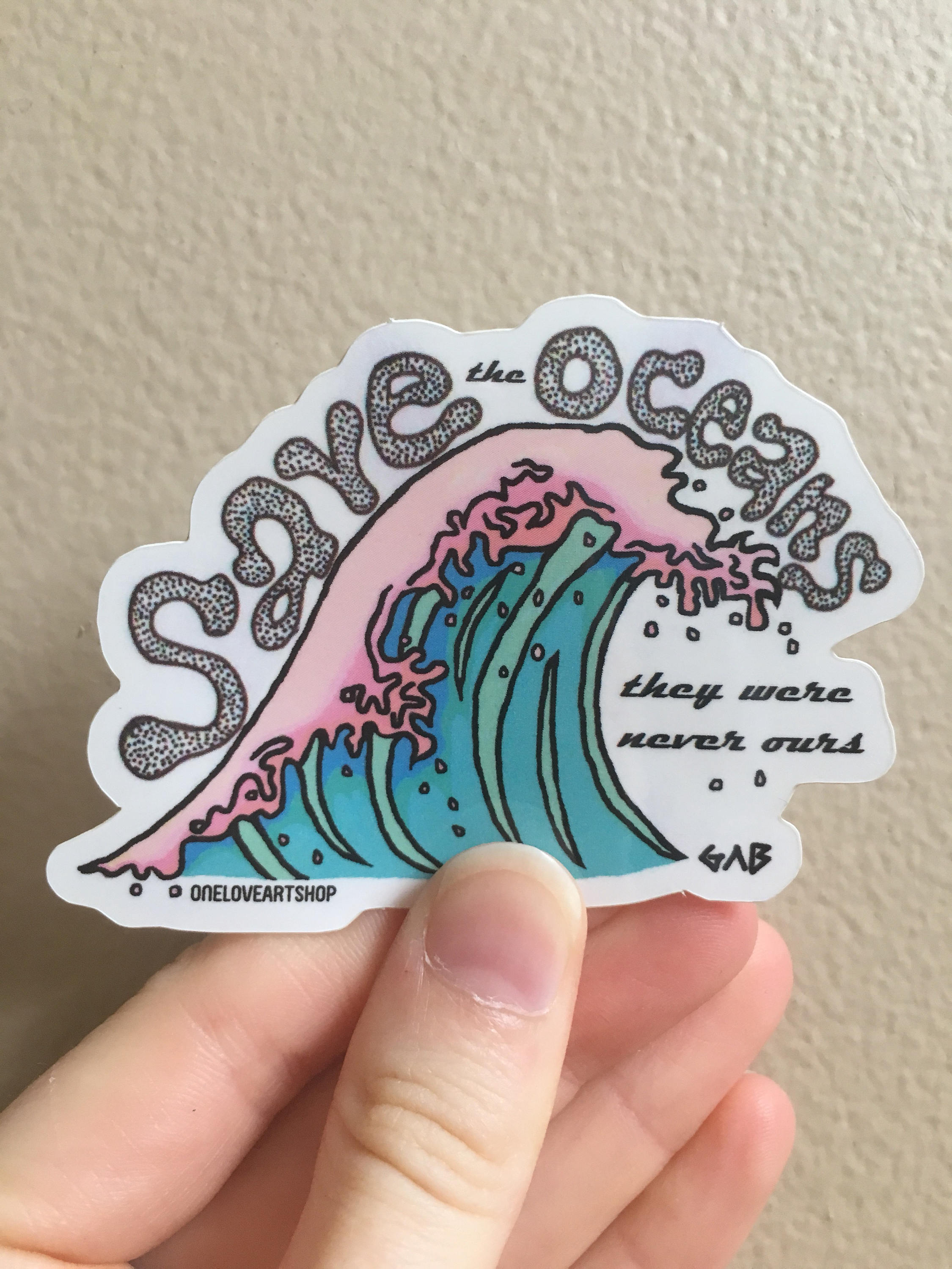 SAVE THE OCEANS Sticker Ocean Sticker Wave Sticker Great - Etsy