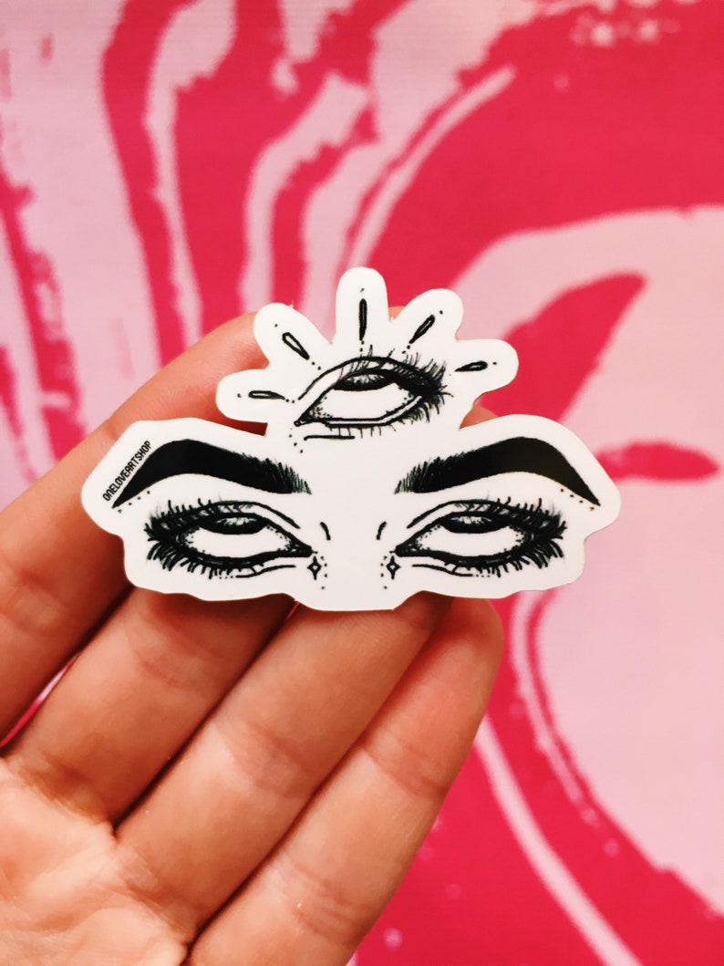THIRD EYEROLL Sticker Third Eye Sticker Evil Eye Sticker - Etsy