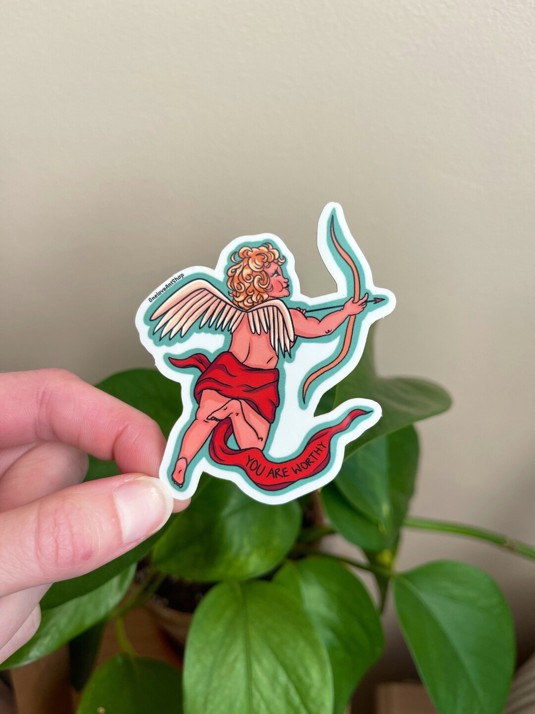 WORTHY CHERUB Sticker, Self Love Sticker, Angel Sticker, Cherubim ...
