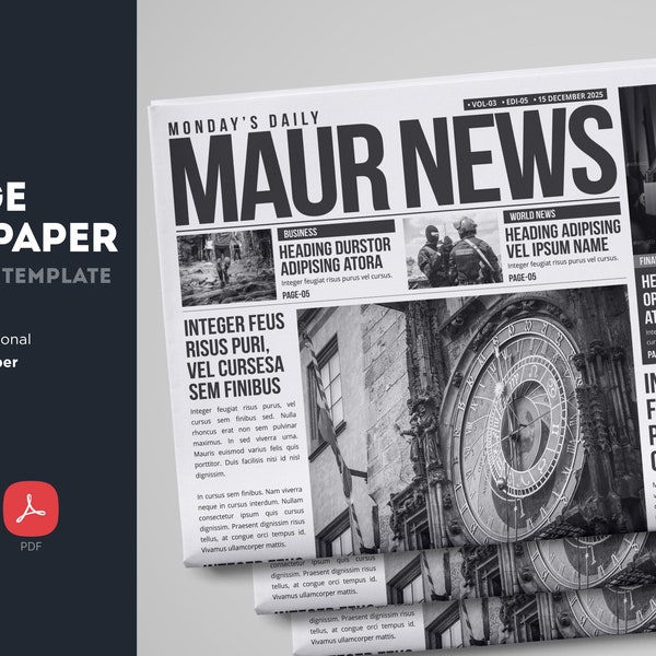 Newspaper Design - Etsy