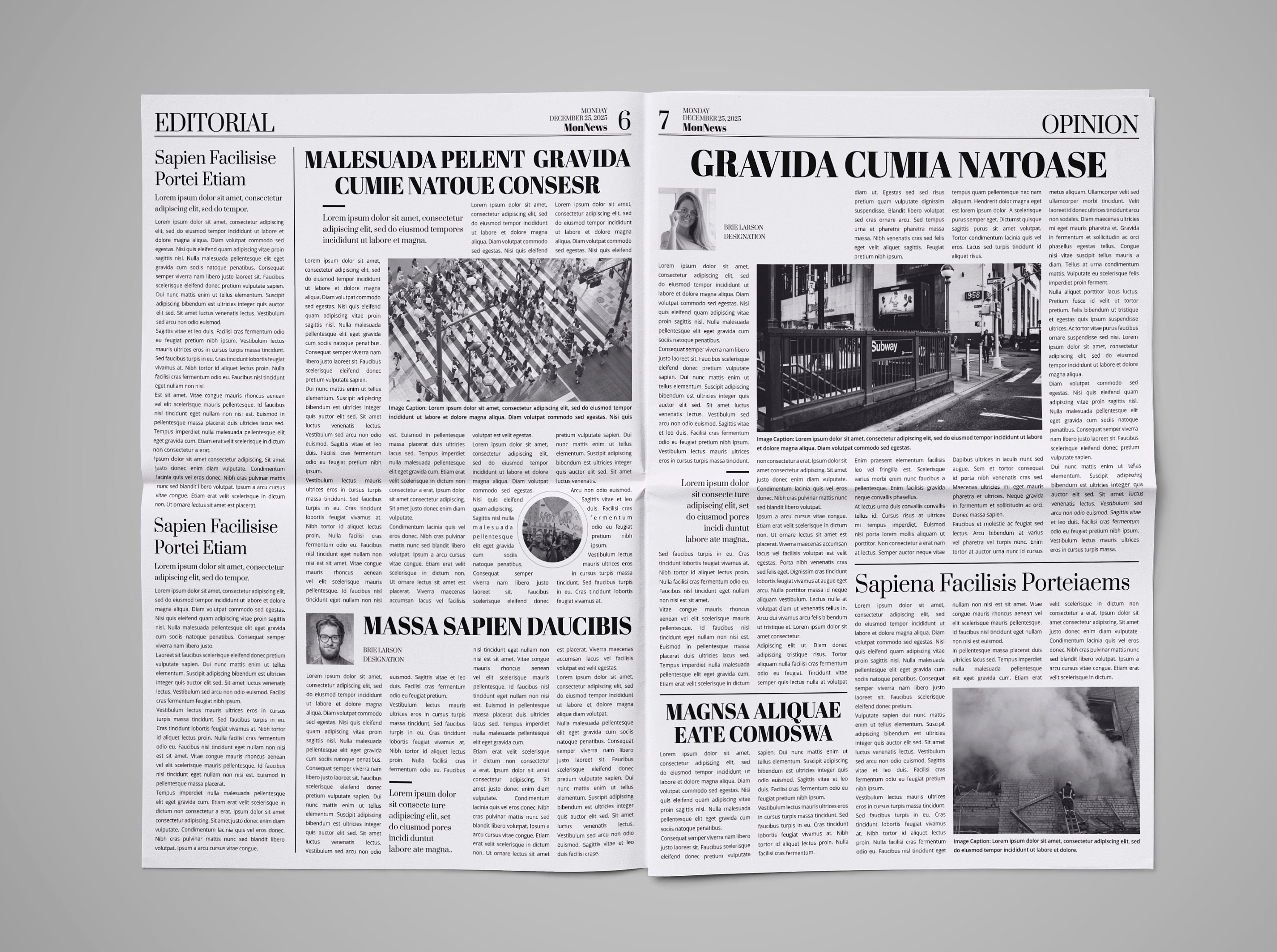 20 Page Newspaper Template, Printable Newspaper, Editable Newspaper ...