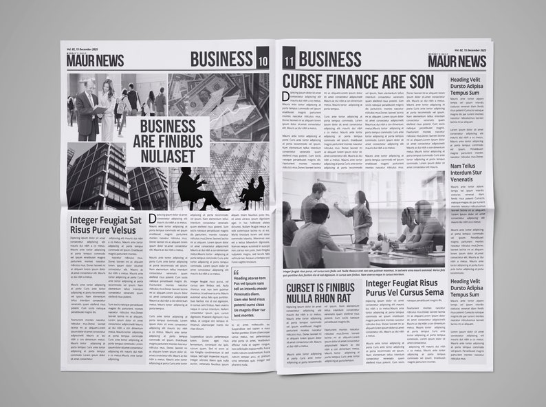 Zeitung-Design-Vorlage Tageszeitung Newsletter-Design | Etsy