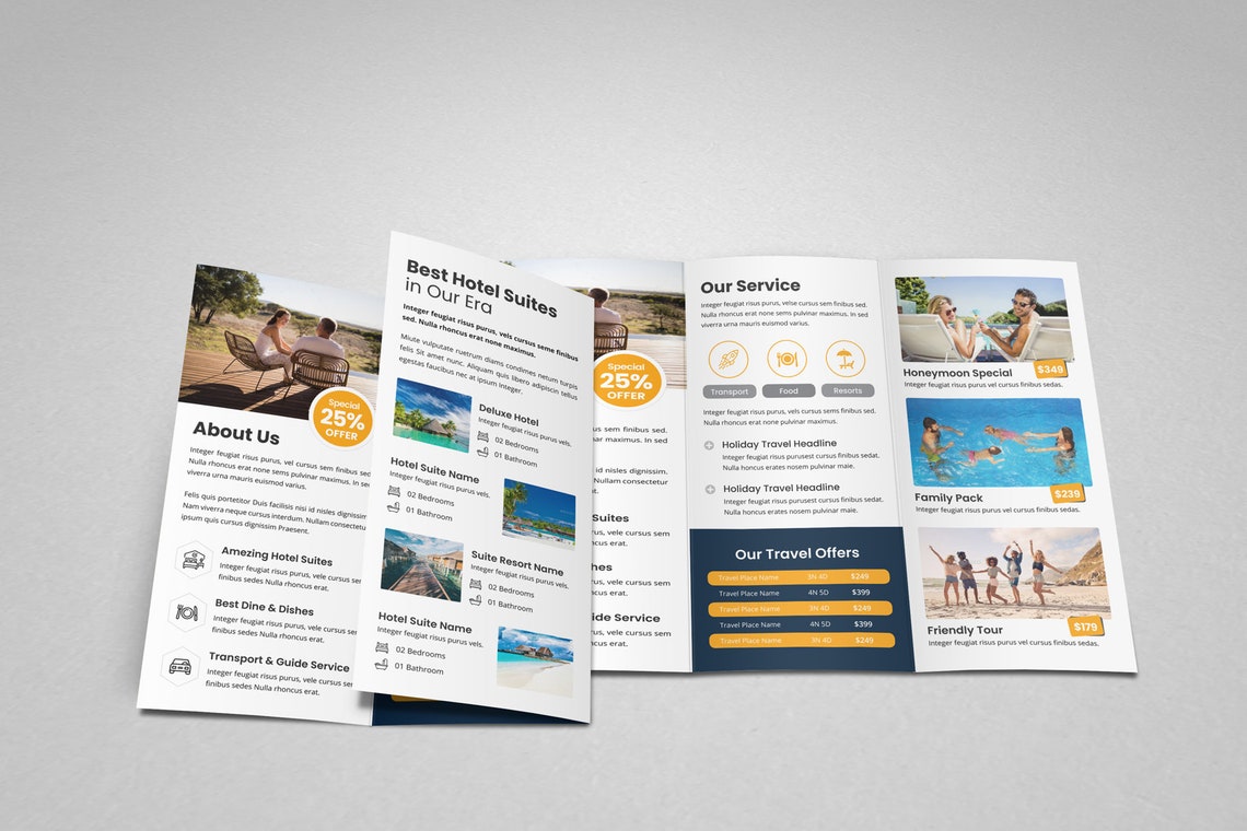 Reisbrochure Ontwerp Reizen Trifold Vakantie brochure - Etsy Nederland