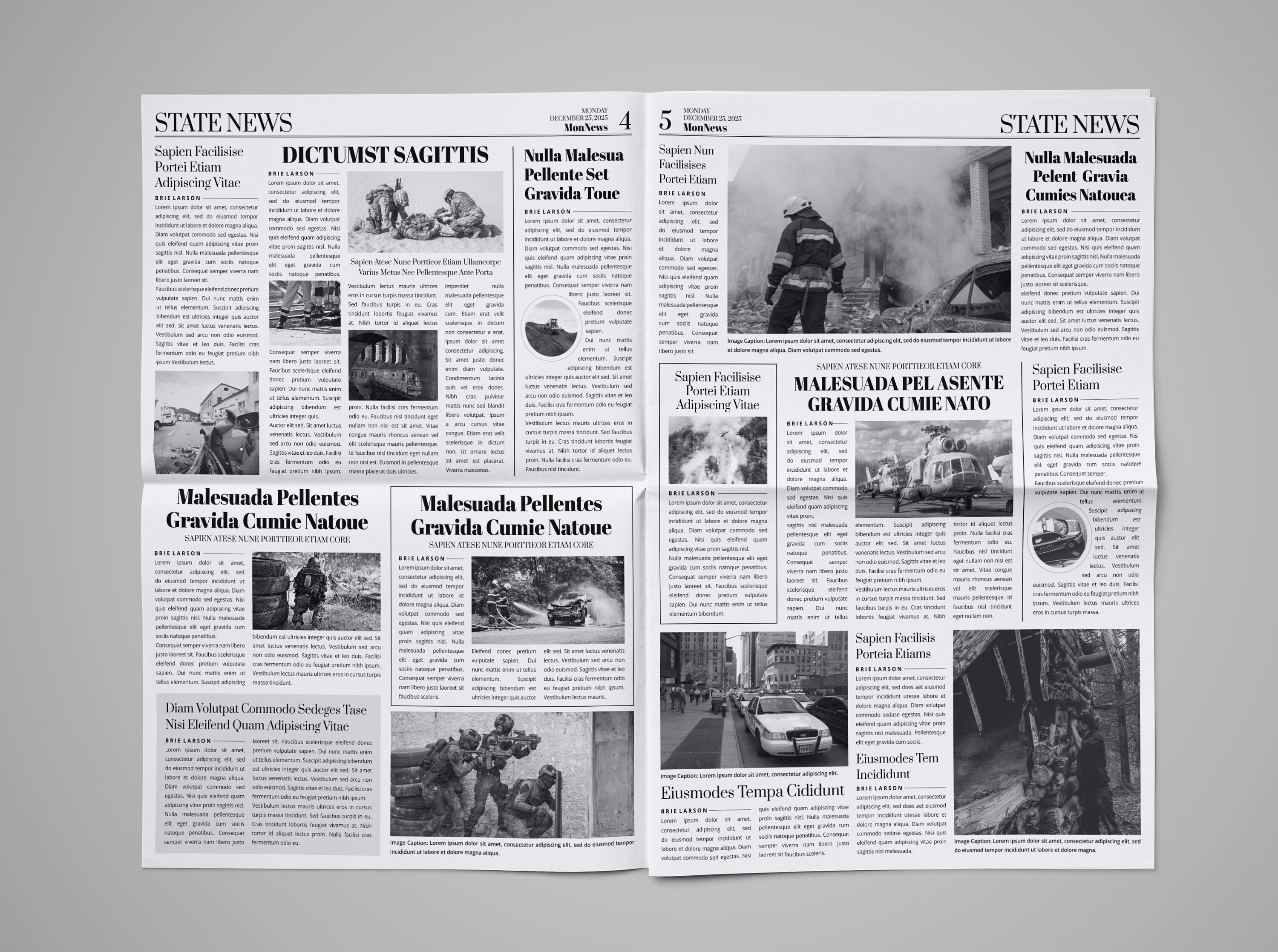 20 Page Newspaper Template, Printable Newspaper, Editable Newspaper ...