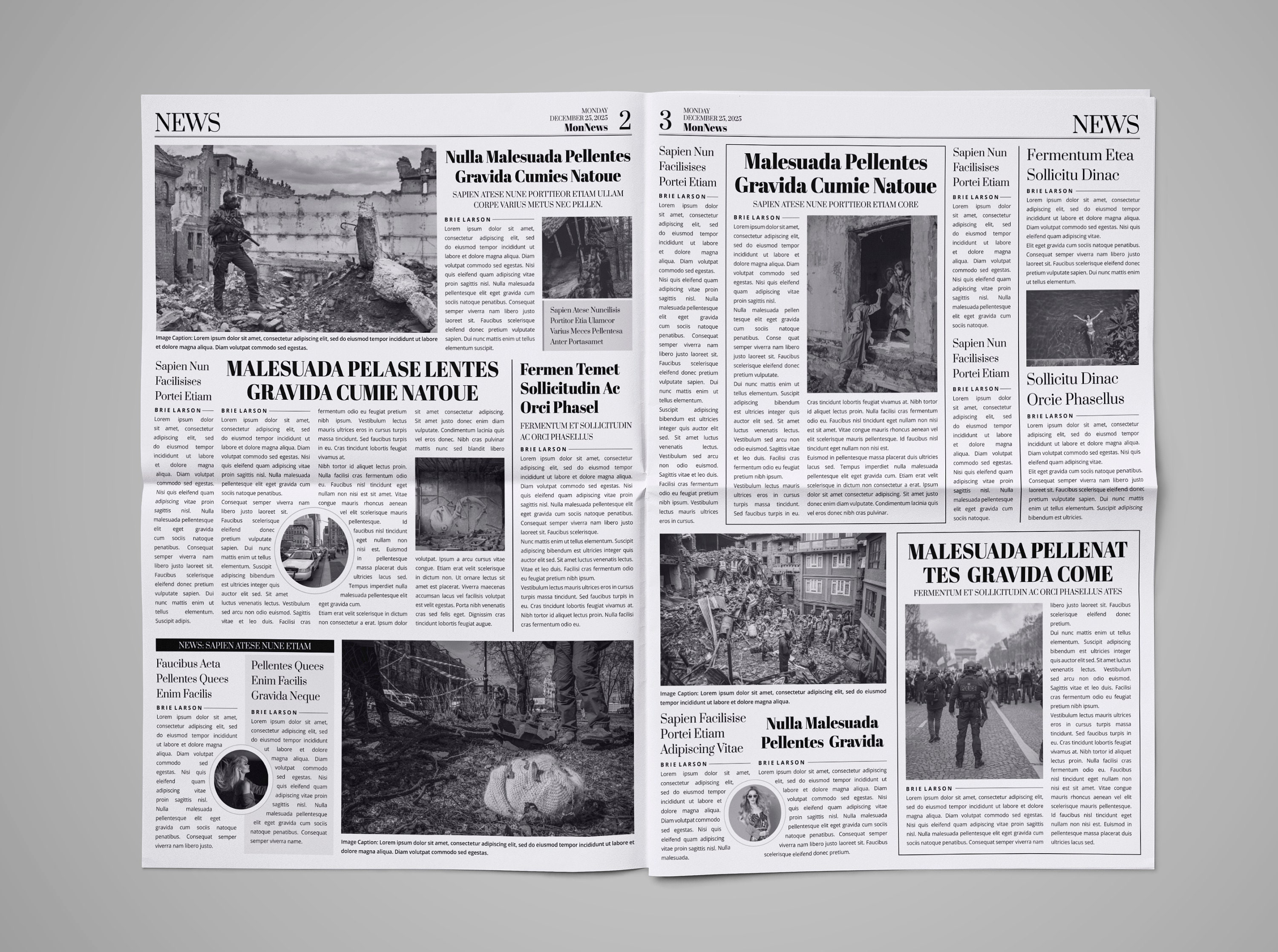 20 Page Newspaper Template, Printable Newspaper, Editable Newspaper ...