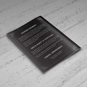 Funeral Program A5 Brochure Celebration of Life Order of Service ...