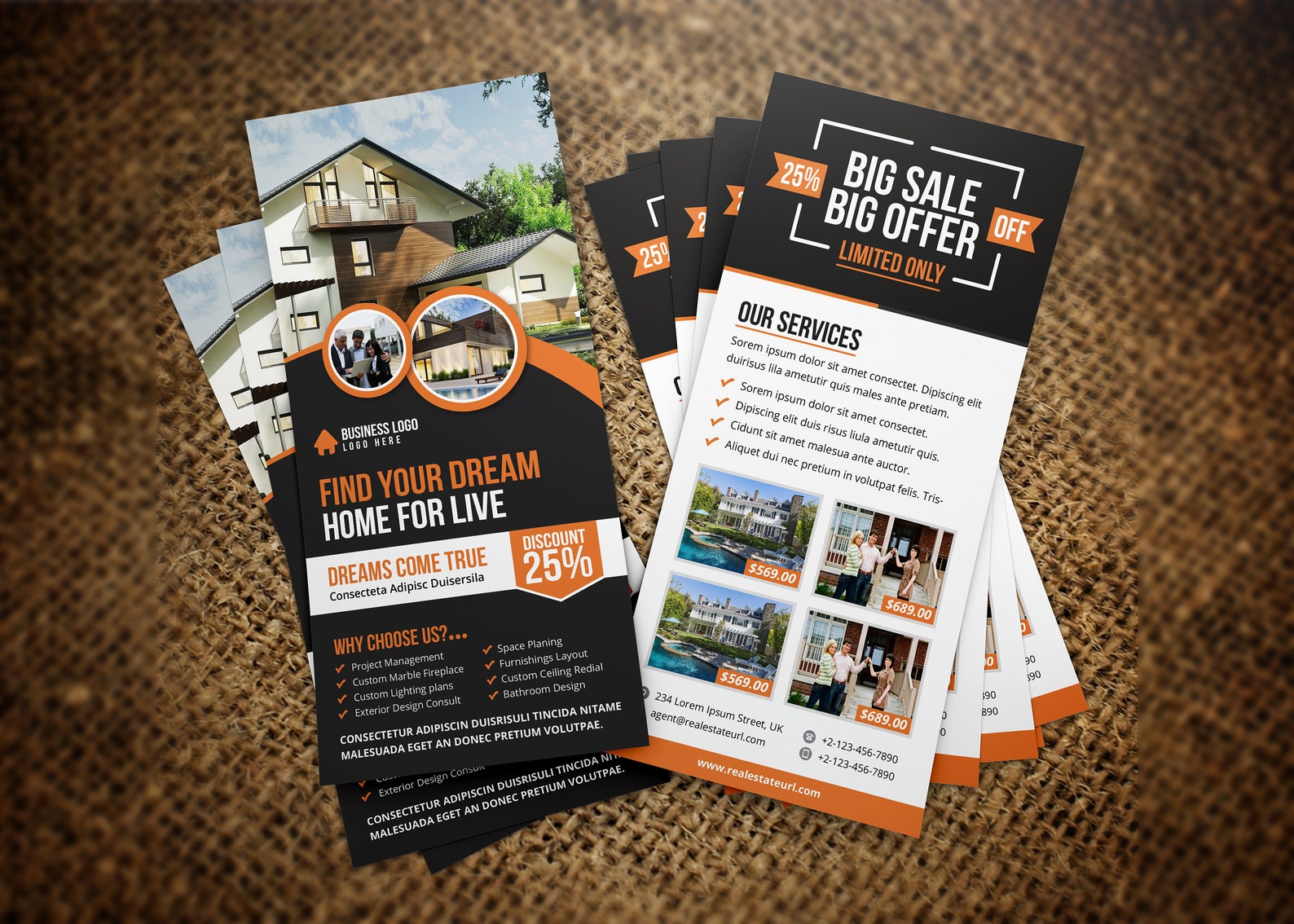 Real Estate Postcard Real Estate Rack Card Real Estate DL Flyer Realtor ...