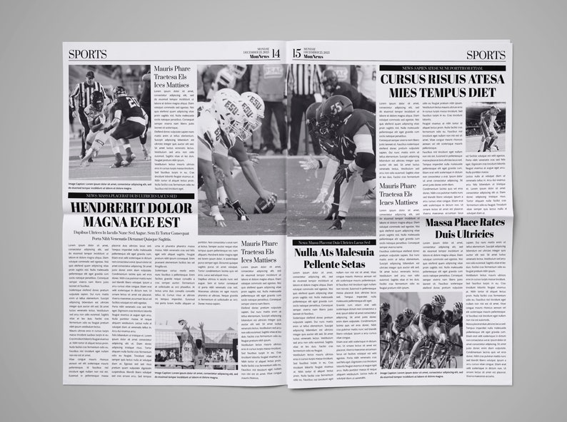 20 Page Newspaper Template, Printable Newspaper, Editable Newspaper ...
