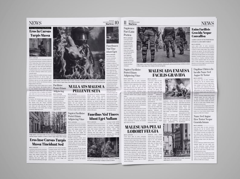20 Page Newspaper Template, Printable Newspaper, Editable Newspaper ...