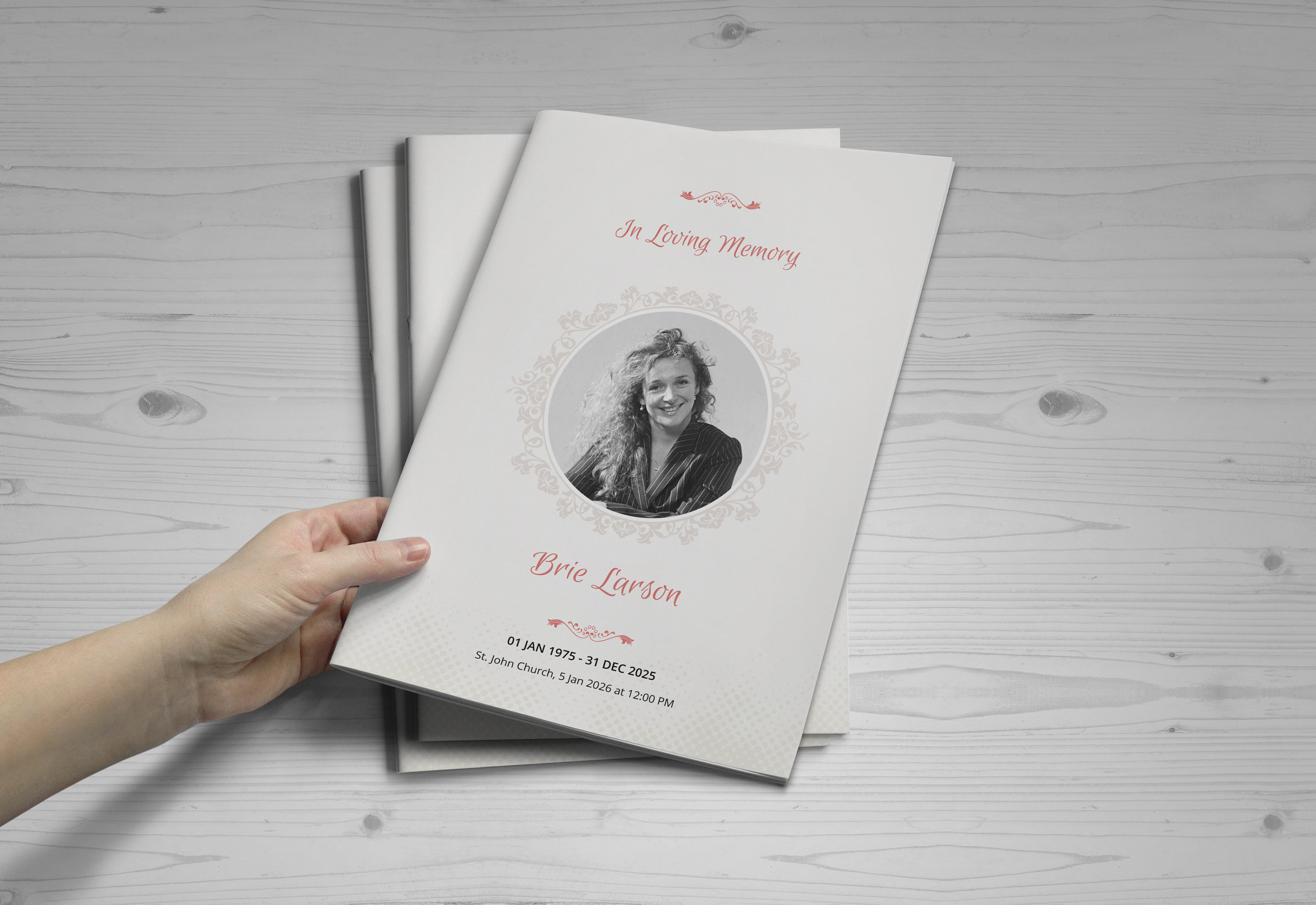 Funeral Program A5 Brochure Celebration of Life Order of - Etsy