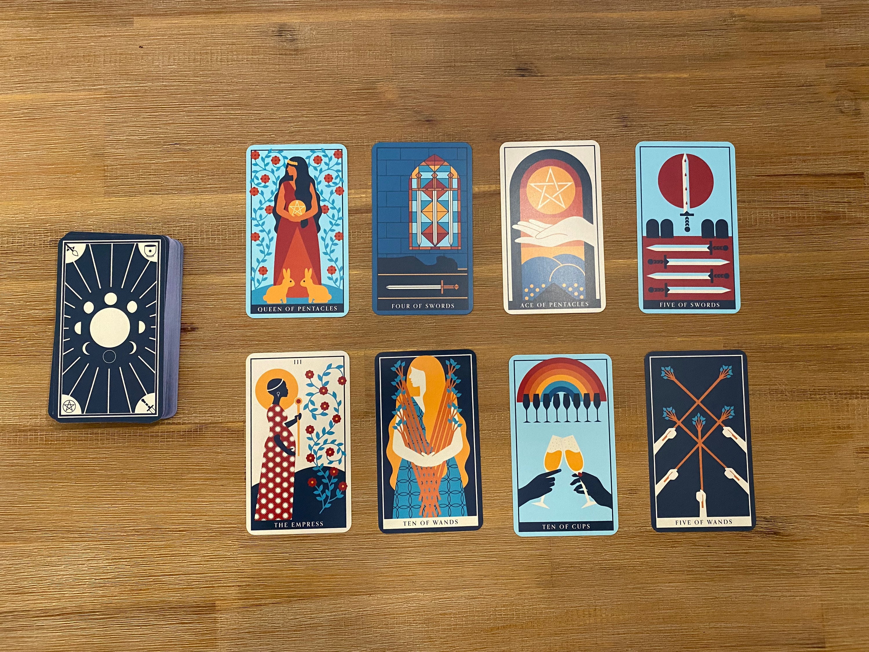 Simple Earth Tarot Deck - Original Artwork Illustrated Tarot Deck With ...
