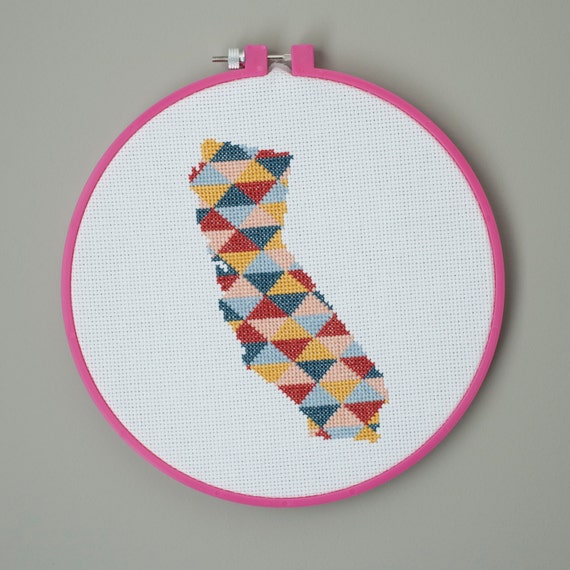 California Cross Stitch Pattern | Etsy