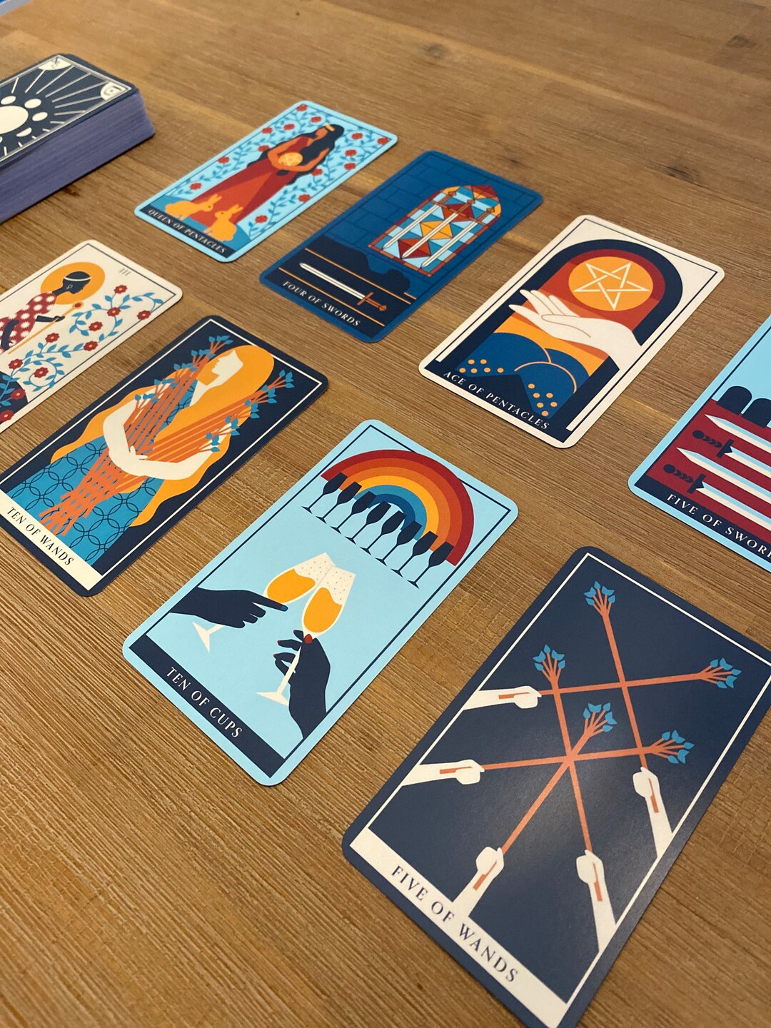 Simple Earth Tarot Deck - Original Artwork Illustrated Tarot Deck With ...