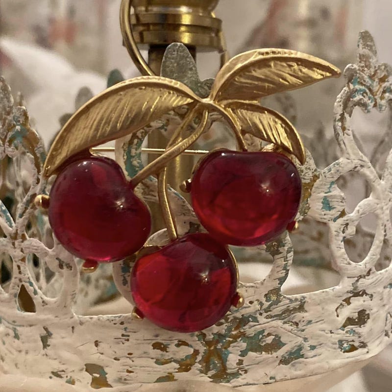 Cherry Brooch - Etsy