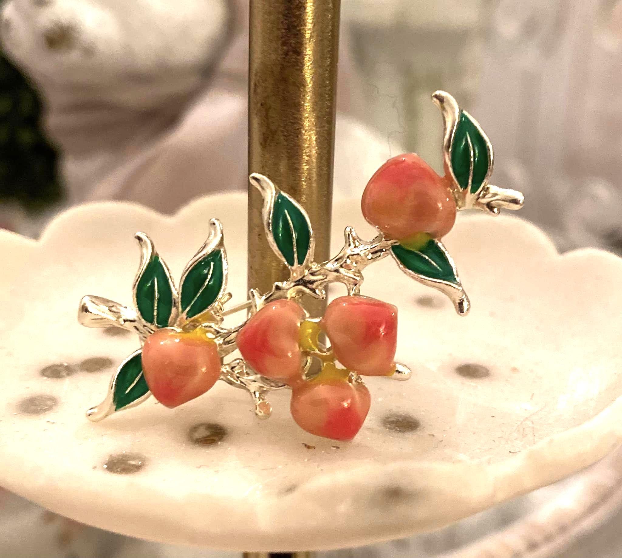 Peach Blossom Tree Branch Brooch Pin - Etsy