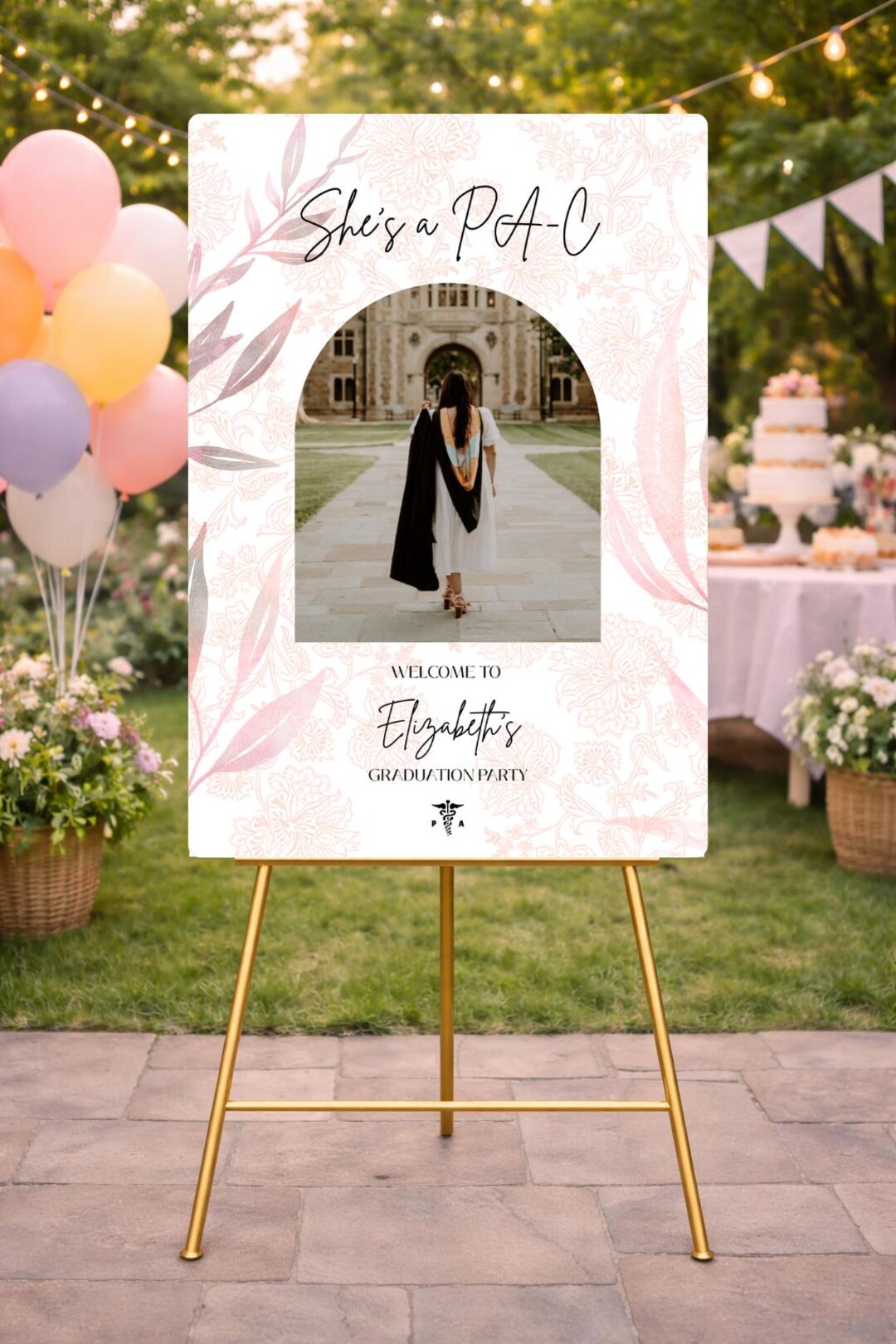 Physician Assistant Graduation Party Welcome Poster | She's a PA - Etsy