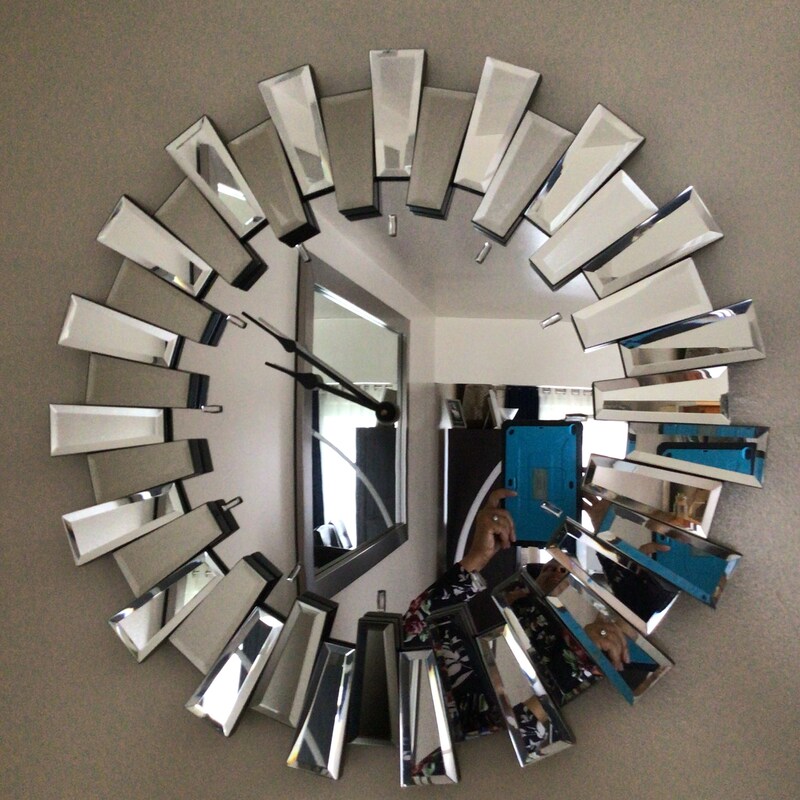 Mirrored Wall Clock - Etsy