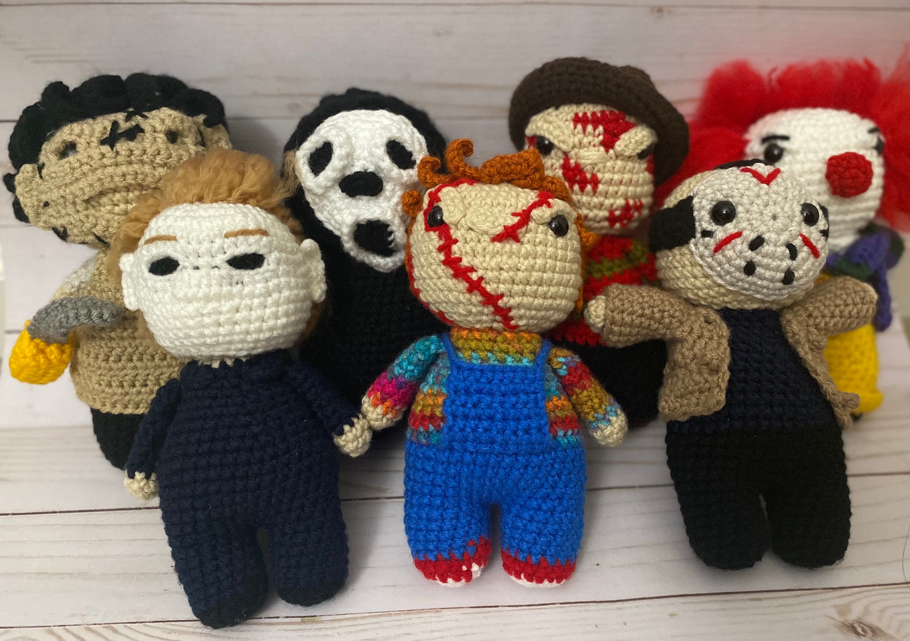 Classic Horror Movie Character Crochet Dolls - Etsy