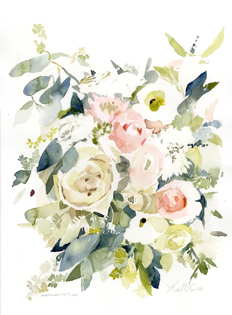 Pastel Watercolor Nursery Floral Watercolor Nursery | Etsy