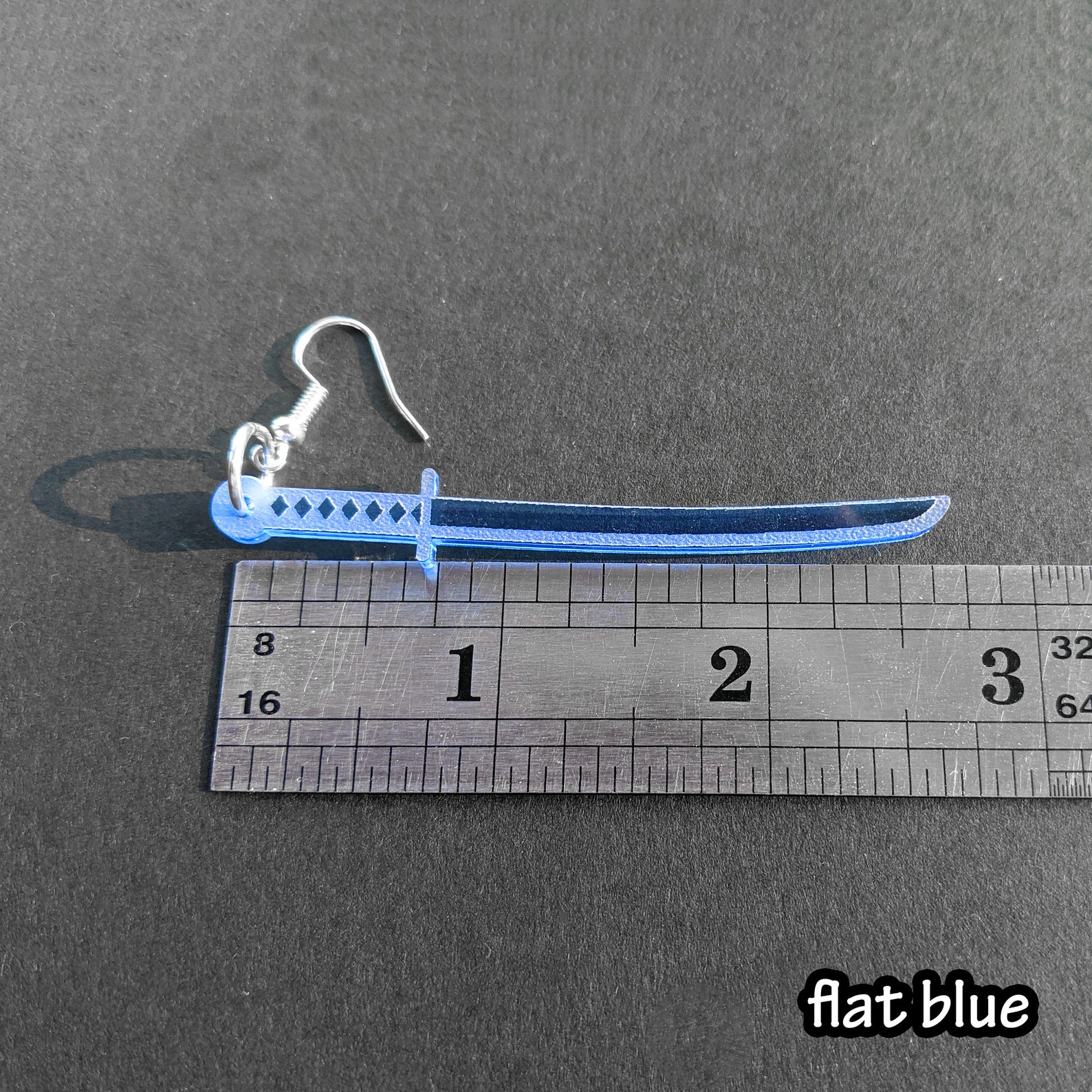 Cyberpunk Katana Earrings || Pink and Blue Japanese Swords || Laser-cut ...