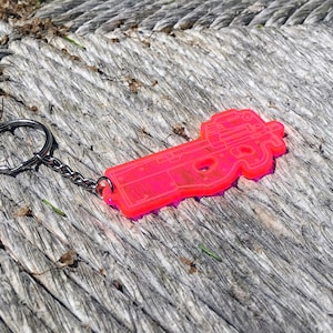 Pink P90 Keychain, Charm, or Necklace || FN P90 P-chan || Laser-cut ...