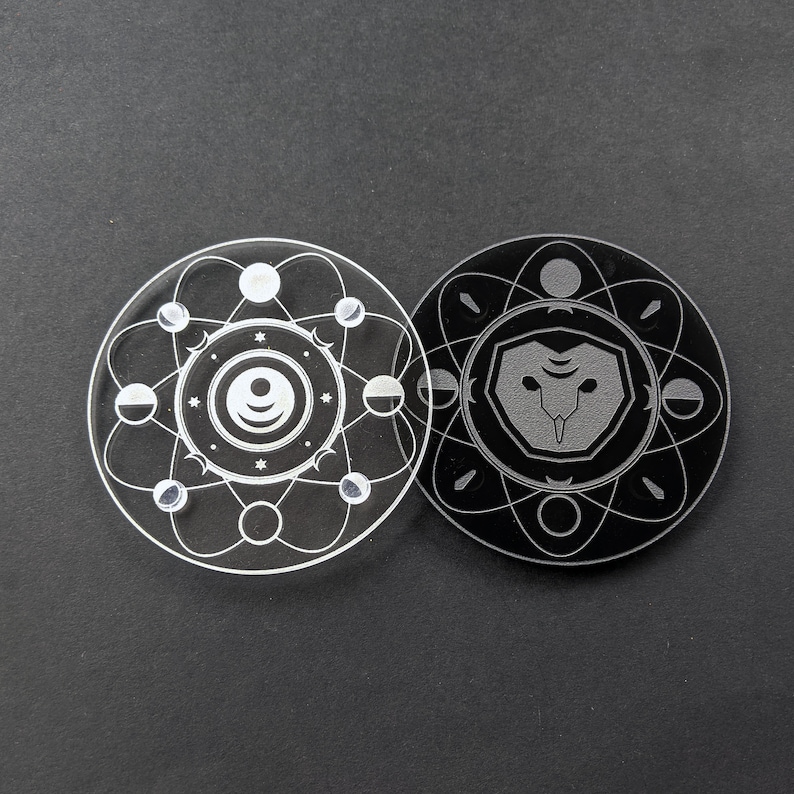 Magic Circle Coaster: Lunar Magic || Geometric Moon Phases, Moon Cycle ...