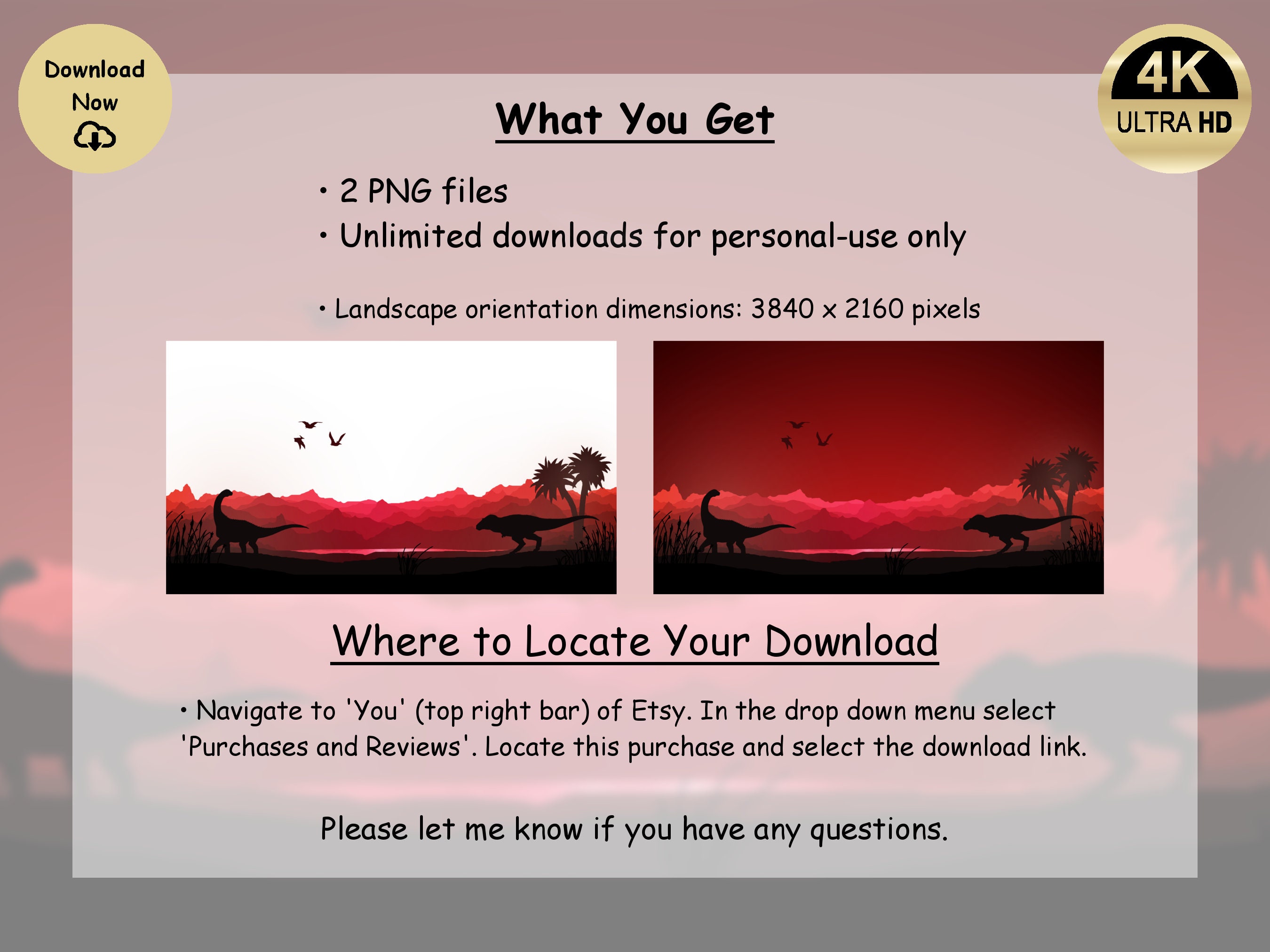 T-rex Hunting | 2 Pack Dinosaur Desktop Wallpaper | Background | PC ...