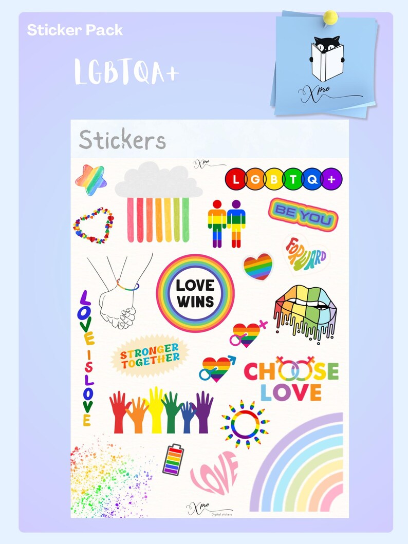 200 LGBTQ+ Pride Digital Stickers for Goodnotes (pre-cropped) - Etsy