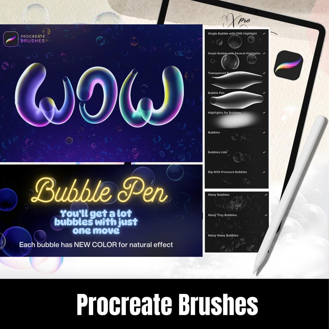 11 Bubble Brushes for Procreate – Bubble Pen Perfect for Creating ...