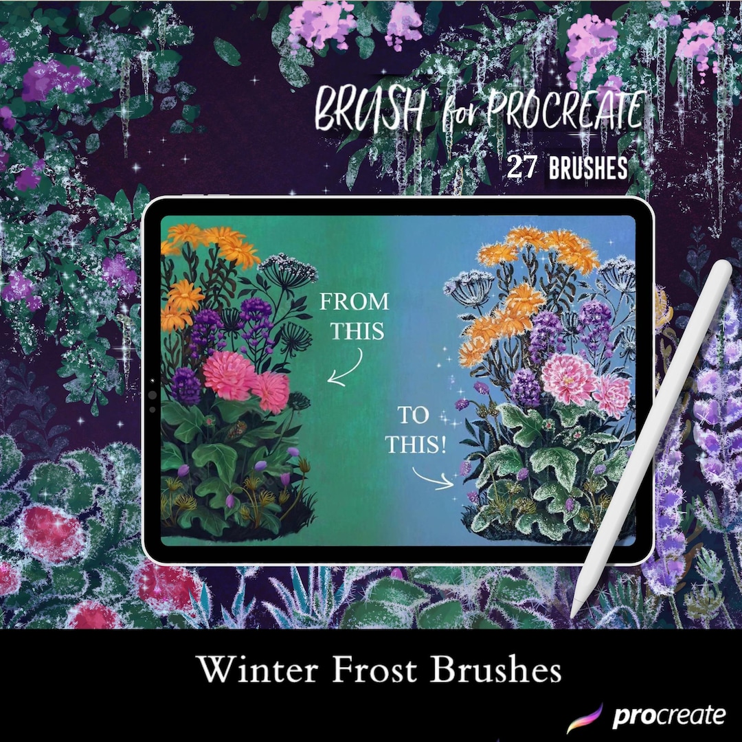 27 Winter Frost Brushes for Procreate – Create Stunning Snow, Ice, and ...