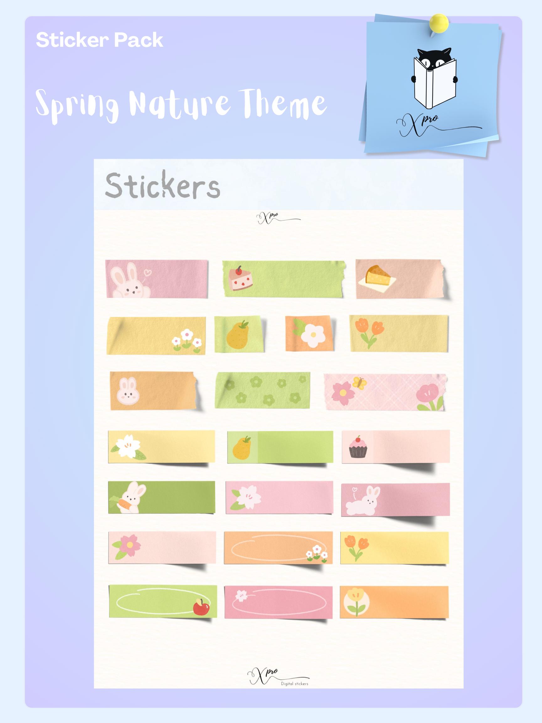 Spring Digital Stickers: Watercolor Clipart for Goodnotes (digital ...