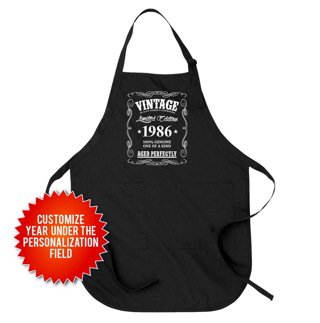 Personalized 40th Birthday Gift for Men Cotton Apron for Women Forty ...