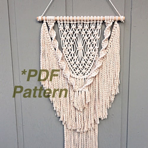 Macrame Pattern Macrame Wall Hanging Macrame DIY Modern | Etsy